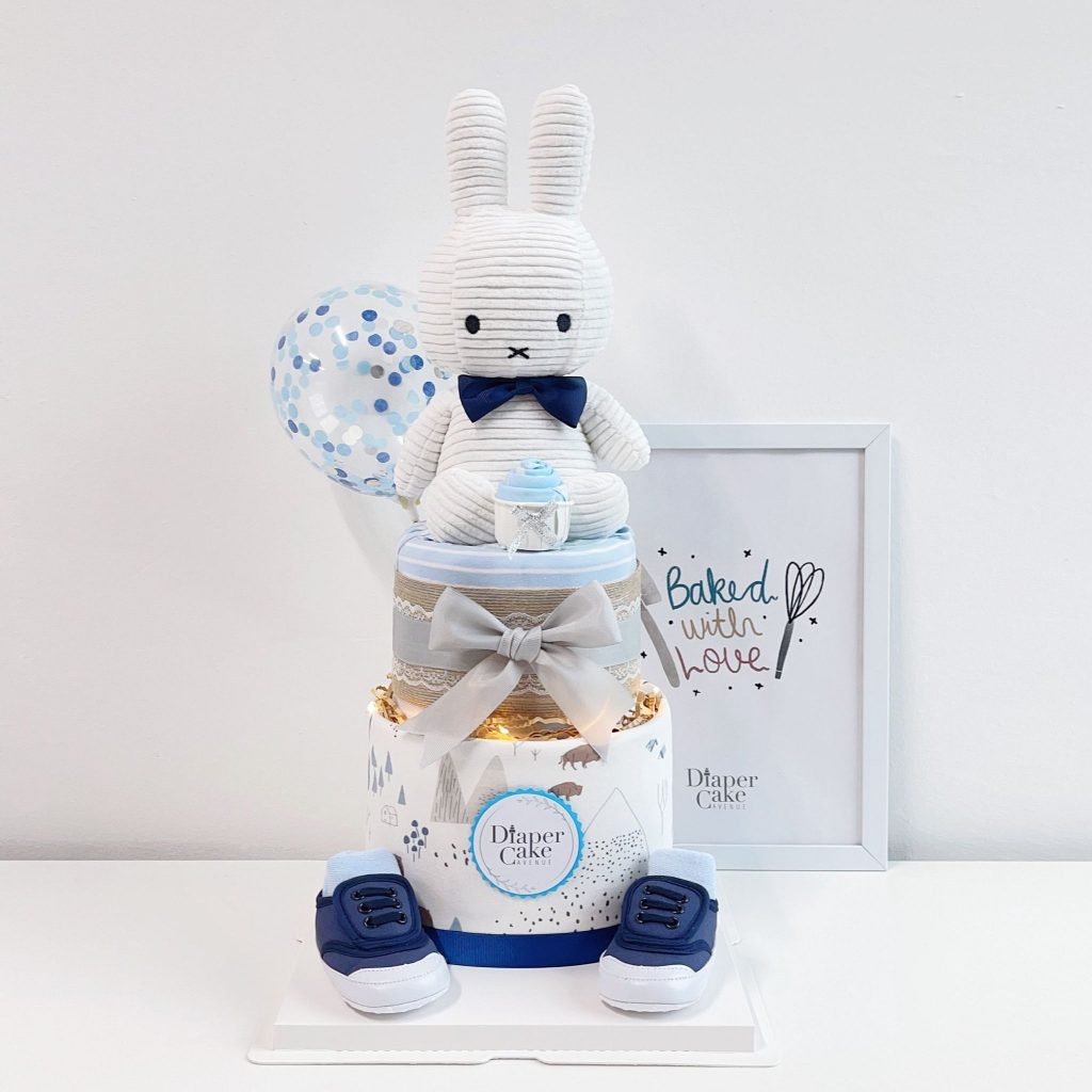 2 Tier Miffy Diaper Cake | Personalised Baby Gift Shop Singapore ...